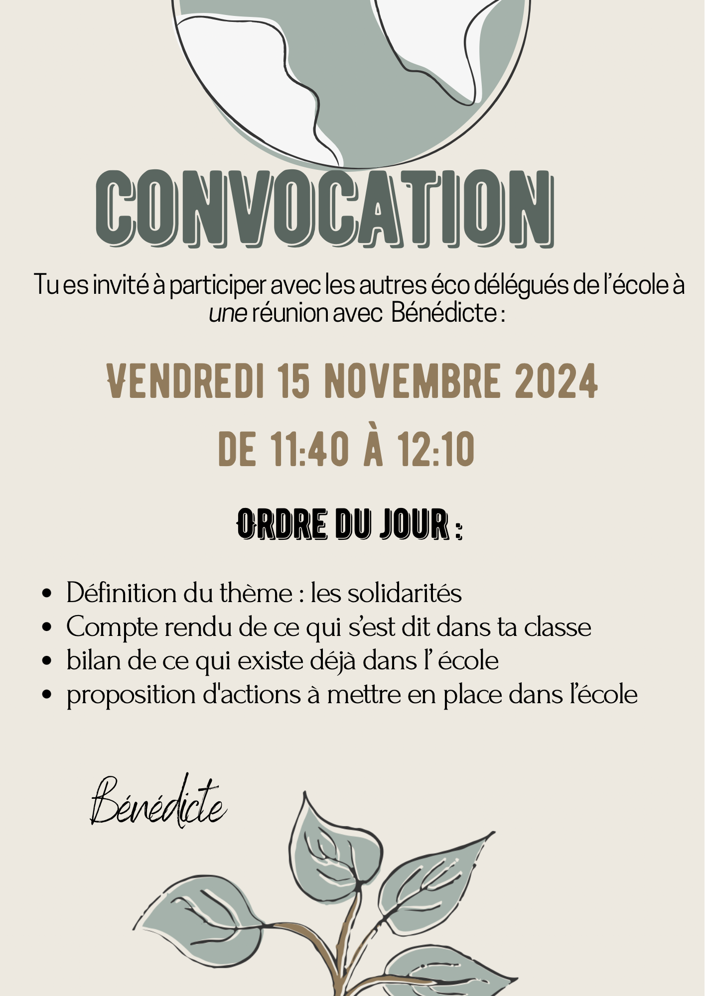 Projet Eco-école : les solidarités - Ecole Notre Dame de Die